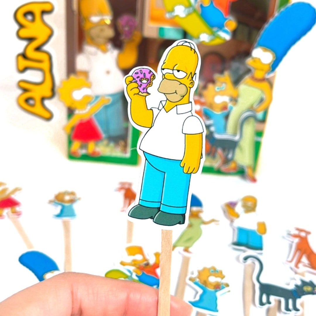 Cupcake Toppers the Simpsons, the Simpsons Birthday, the Simpsons ...