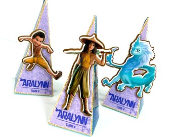 Raya Set Birthday Party, Raya and the Last Dragon Favor Boxes, Raya and ...