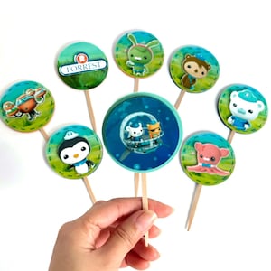 Octonauts Cupcake Toppers Captain Barnacles, Captain Barnacles Cupcake ...