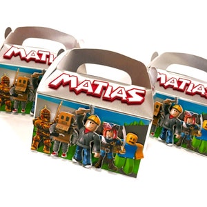 Roblox Favor Box, Roblox Birthday, Roblox Birthday Party, Roblox Gable ...