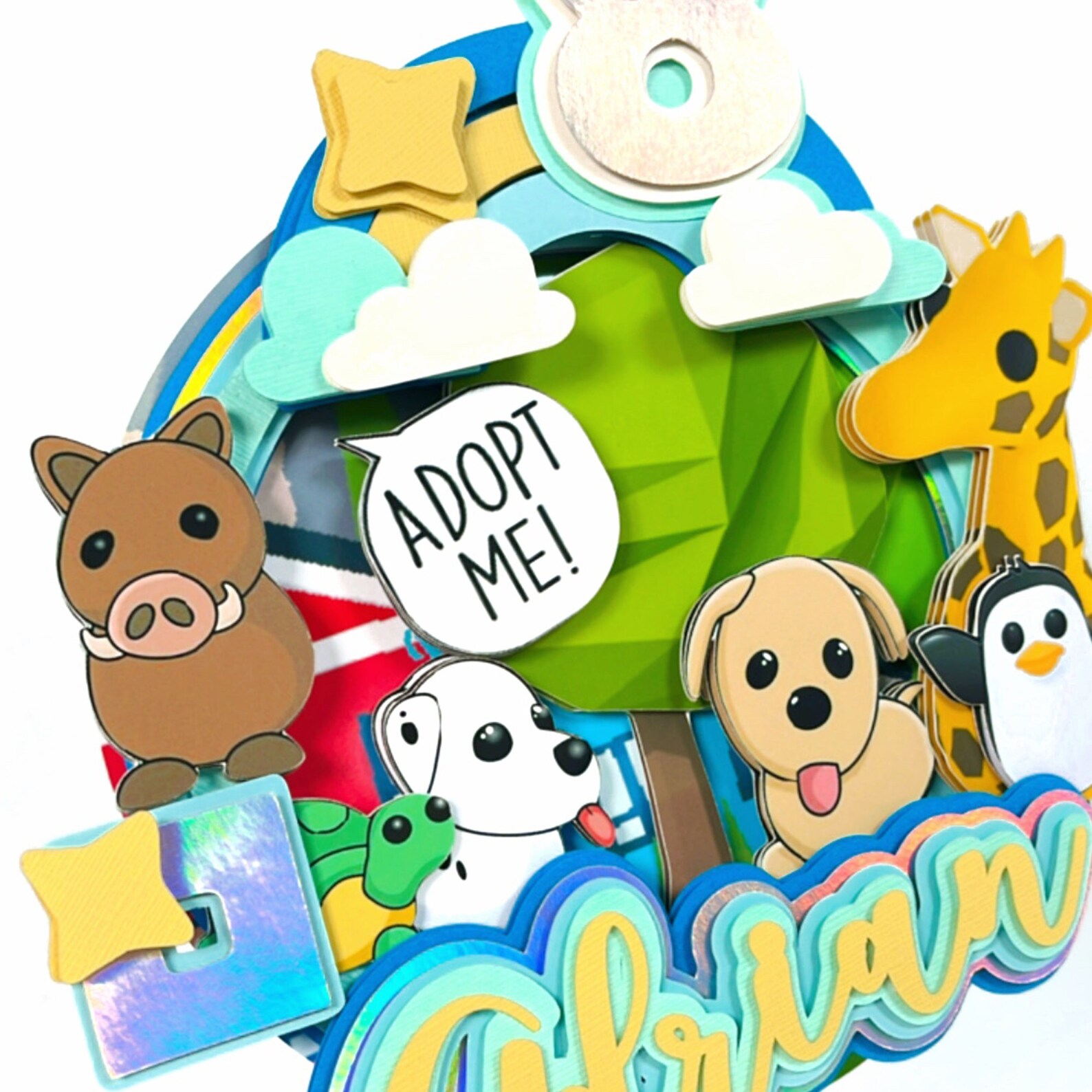 Cake Topper Adopt Me Roblox Party Decorations Cake - Etsy