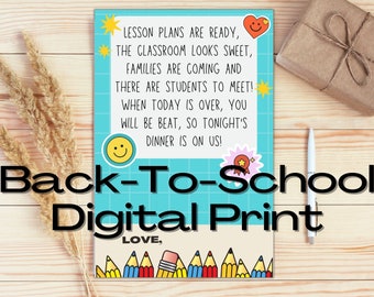 Teacher Dinner Printable - Etsy