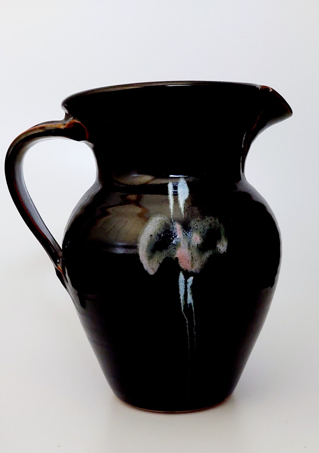 Extra Large Pottery Jug, One Tree Hill, Black and Abstract Painting ...