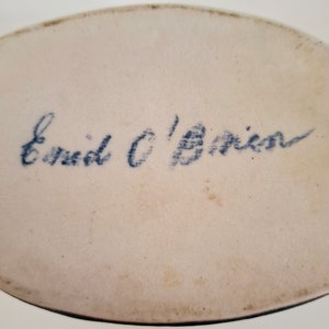 Tall Pottery Vase, Vintage Australian, by Enid O'brien, Blue and Pink ...