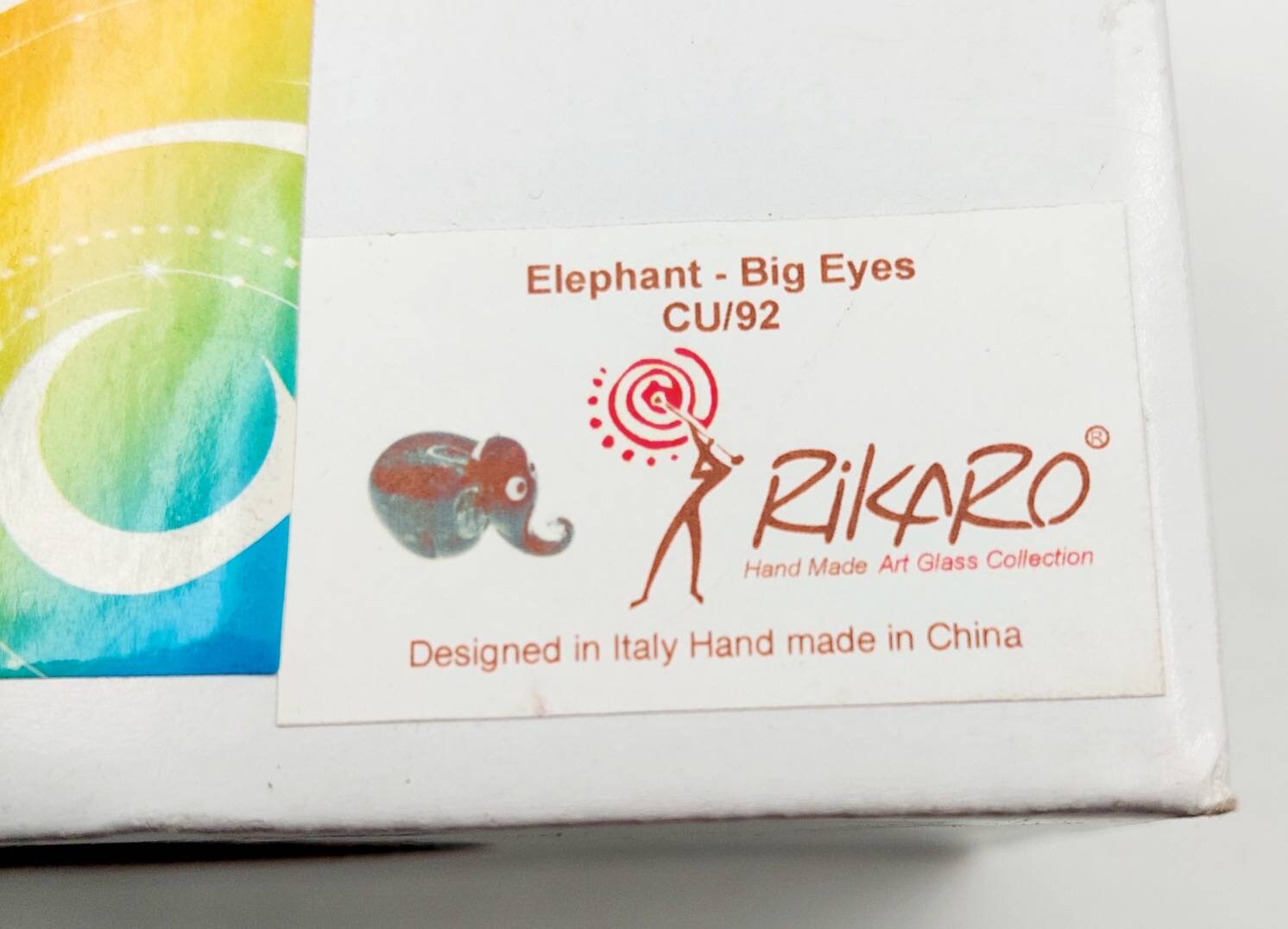 Vintage Rikaro Hand Made Art Glass Grey Elephant With Box - Etsy Australia