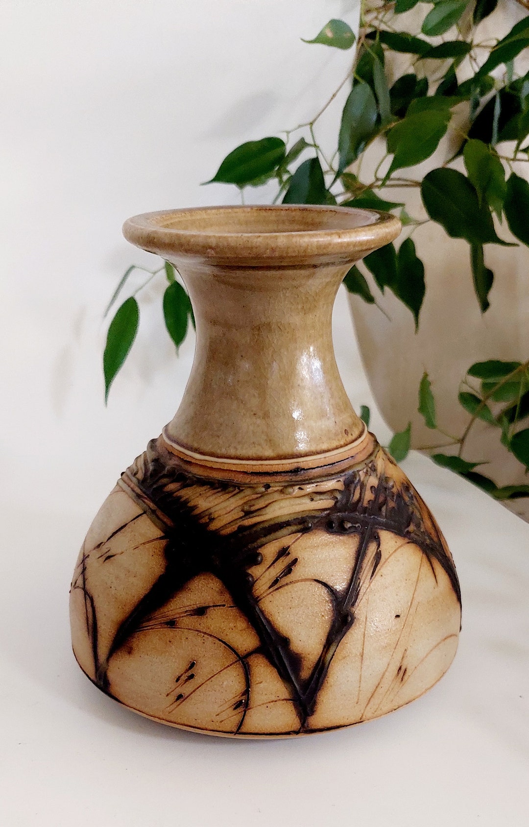 Pottery Vase, Australian Vintage, by Mt Ben Pottery, Oxide Signature ...