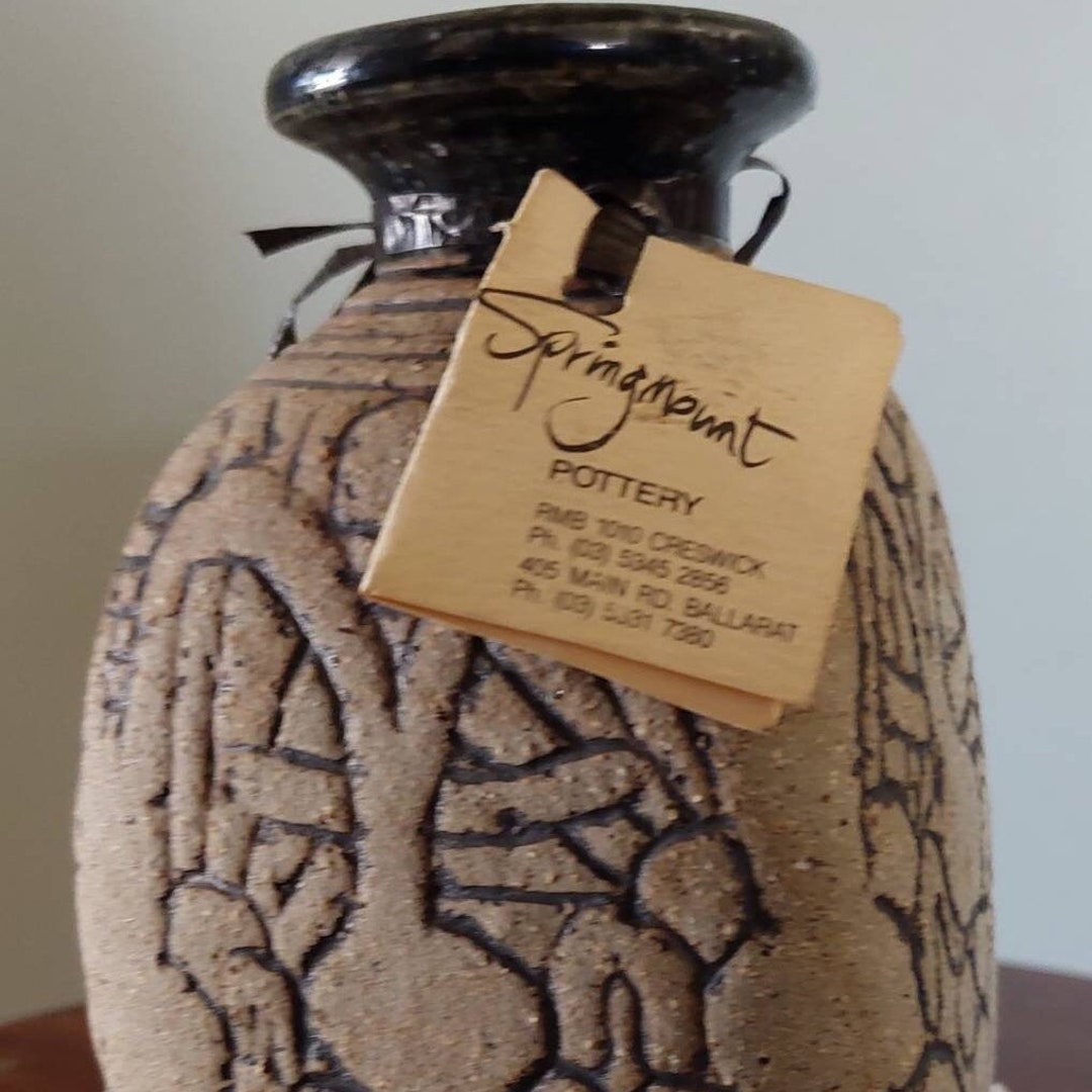 Vintage Australian Springmount Pottery Vase -1999 - Etsy
