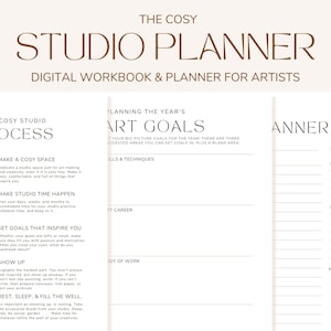 Studio Planner: Printable PDF Art Planner Schedule Workbook, Digital ...