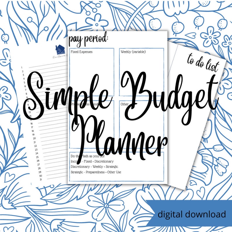 Printable Budget Planner, Zero-based Budget, Paycheck Budget, Instant ...