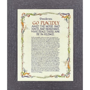 Desiderata Poem Go Placidly Amid the Noise and Haste and Remember What ...