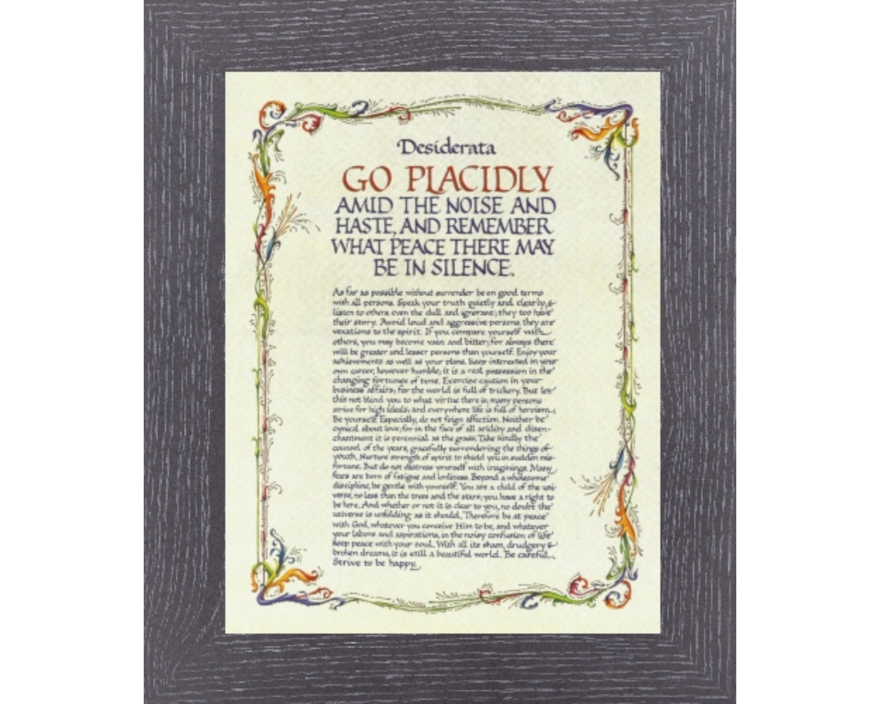 Desiderata Poem Go Placidly Amid the Noise and Haste and Remember What ...