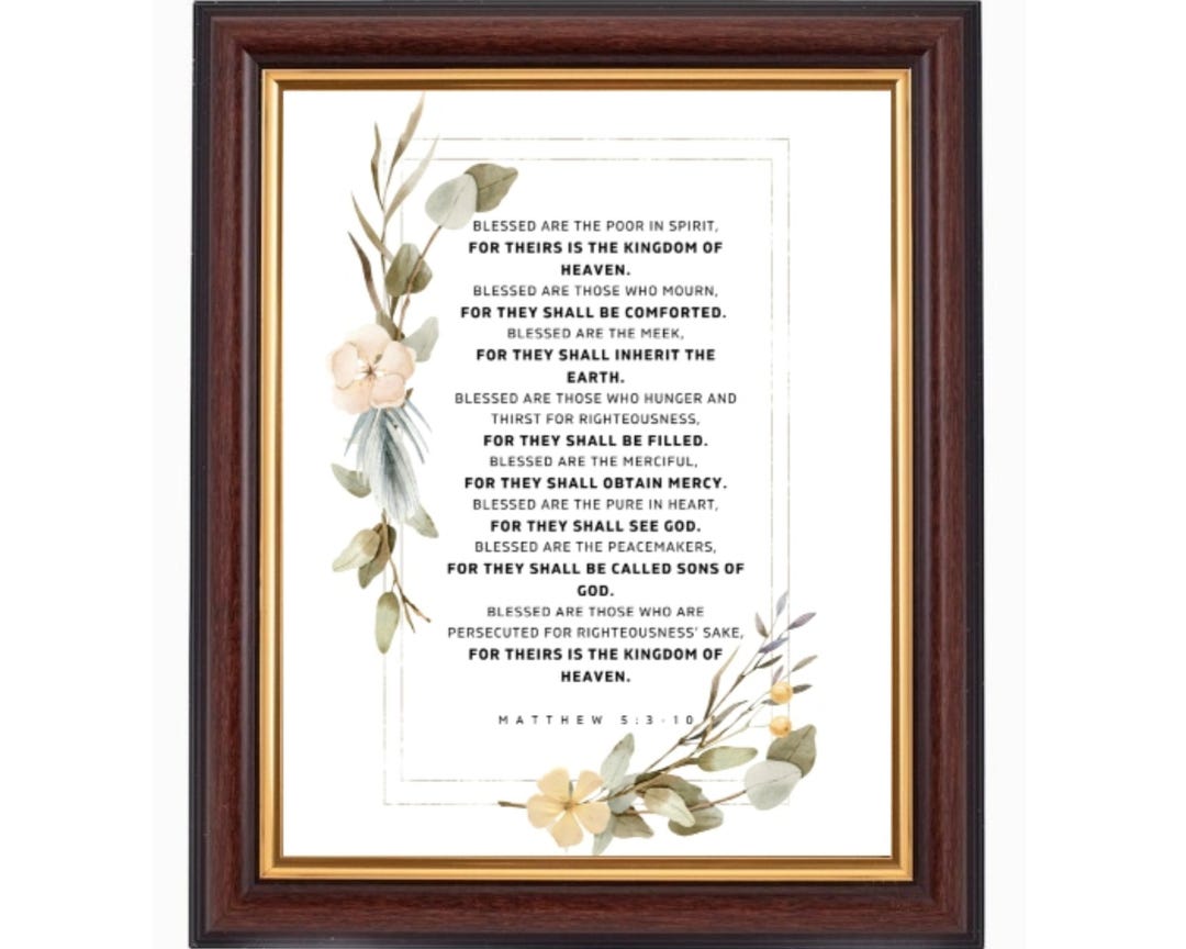 THE BEATITUDES Blessed Are the Poor in Spirit, for Theirs is the ...