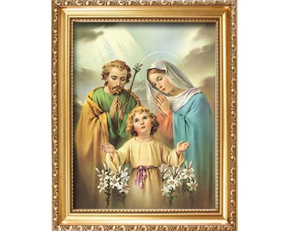 The Holy Family Joseph Mary and Jesus Catholic Christian - Etsy