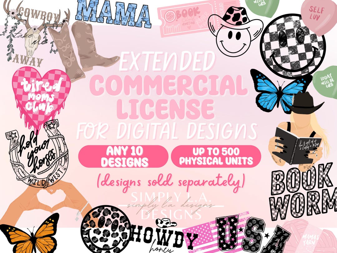 Extended Commercial License (10 Designs) for Use on up to 500 Physical ...