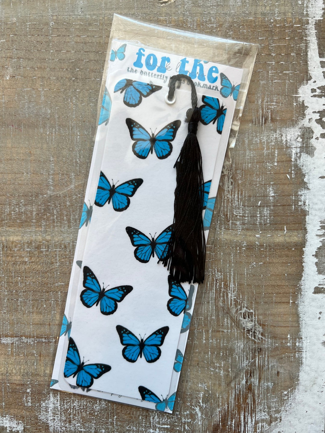 Butterfly Blues Bookmark Handmade Bookmark, Bookworm Gift, Book Lover ...