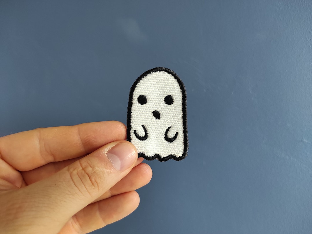 Mini Cute Ghost Patch, Glow in the Dark Halloween Funny Iron on Patch ...