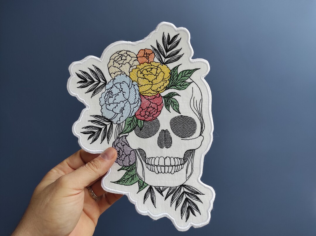 Boho Skull Large Back Patch for Custom Biker Vest, - Etsy