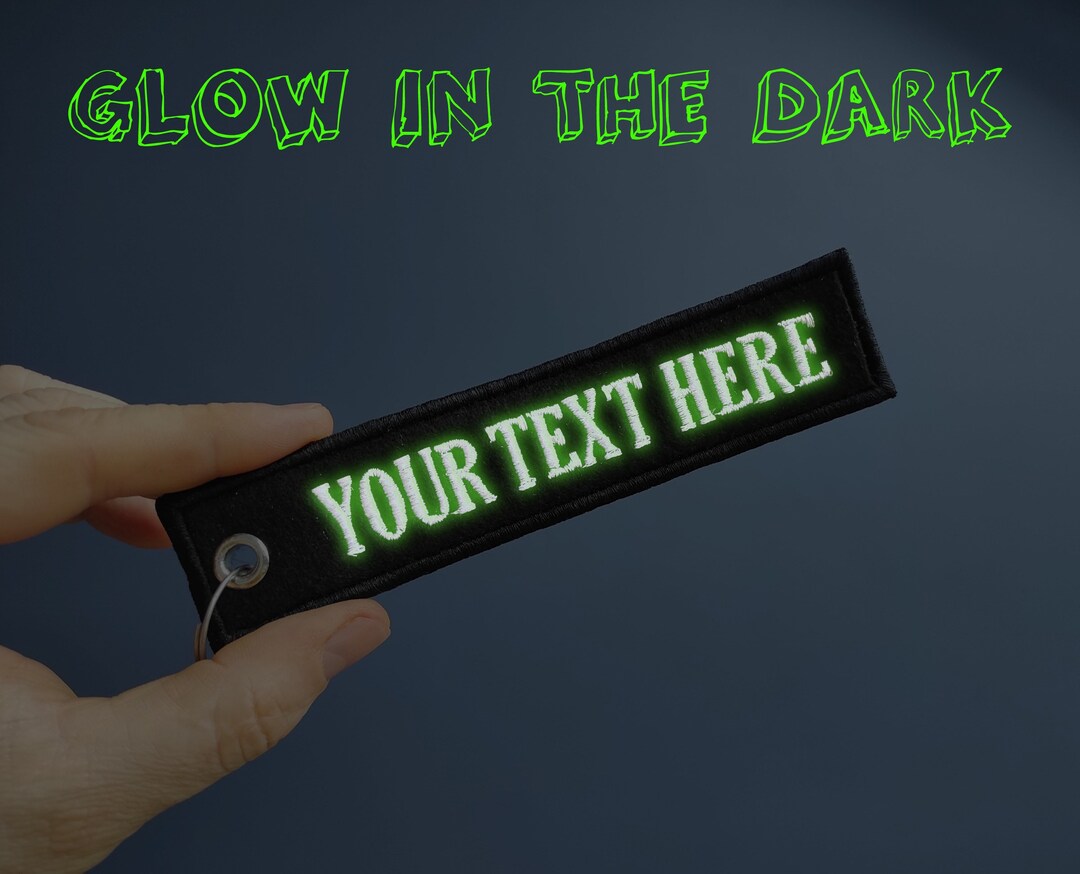 Personalized Motorcycle Name Tag Glow in the Dark, Personalized ...