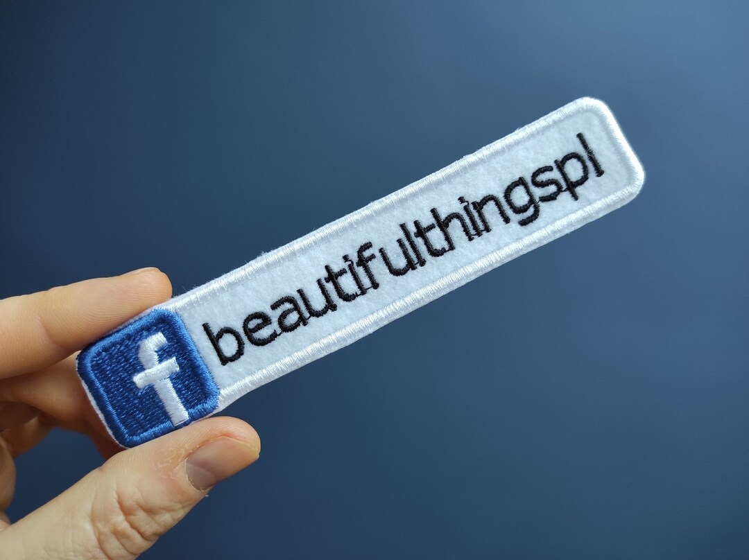 Facebook Name Tag Patch, Logo Custom Embroidered, Embroidered Social ...