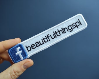 Facebook Logo Custom Embroidered Name Tag Patch - Etsy