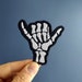 Shaka Hand Loose Gesture Hand Skeleton Bones Iron on Patch - Etsy