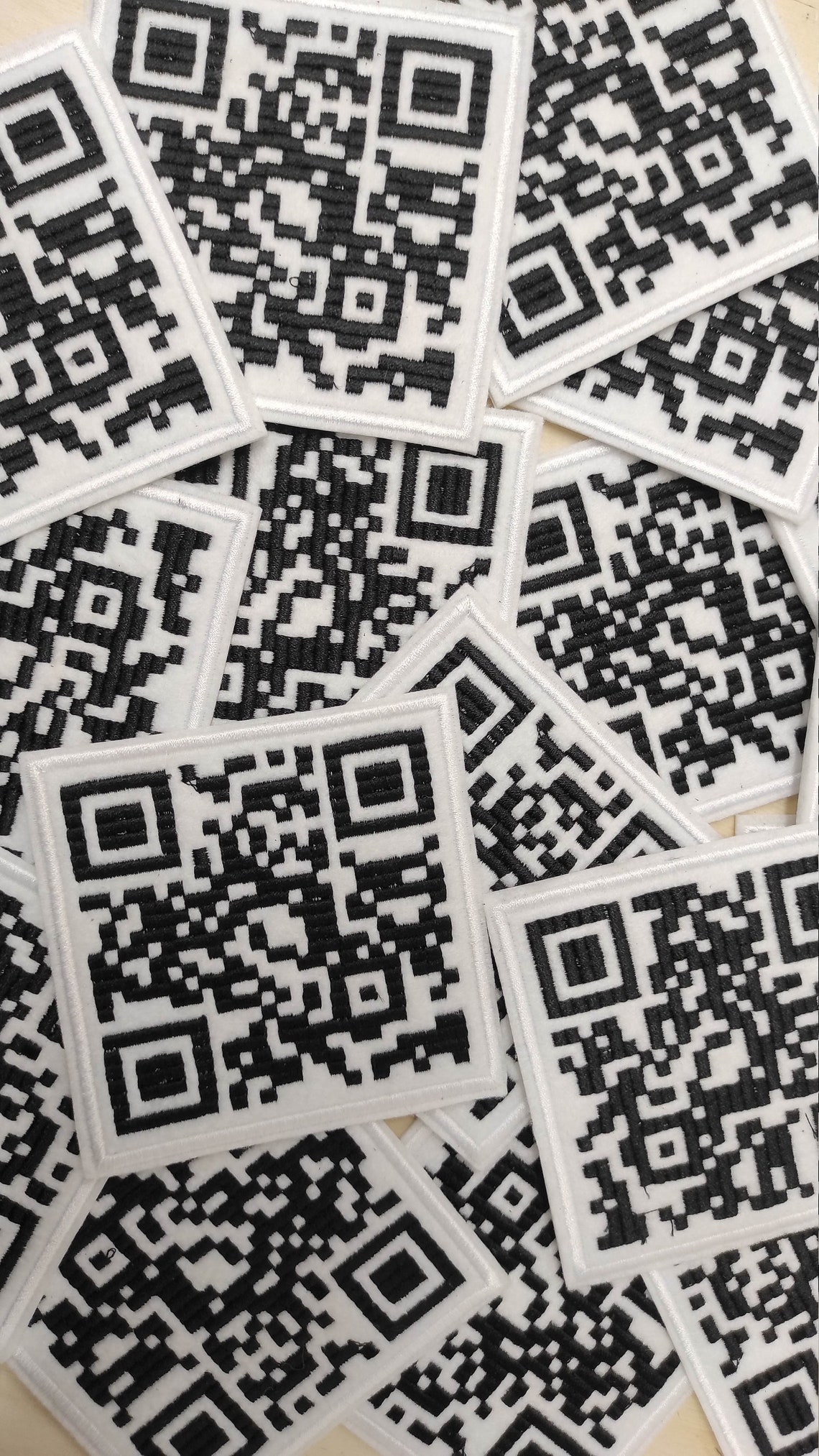 QR Code Patch Custom Embroidered QR Code Patch Iron on - Etsy