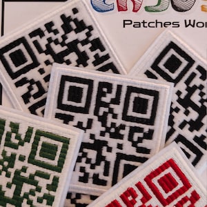 Rickroll QR Code Embroidered Patch, Rick Astley Iron on Patches, Meme Patch, Funny Patch 4 Sizes ...