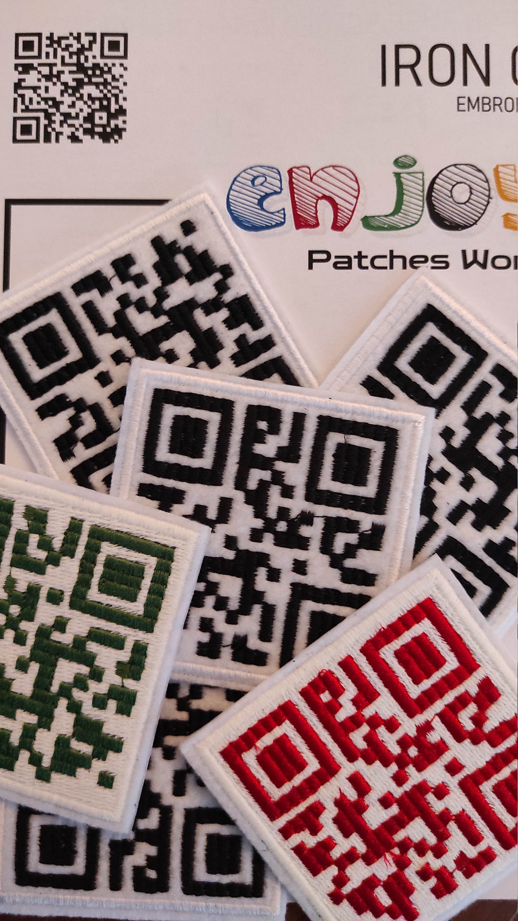 QR Code Patch Custom Embroidered QR Code Patch Iron on - Etsy
