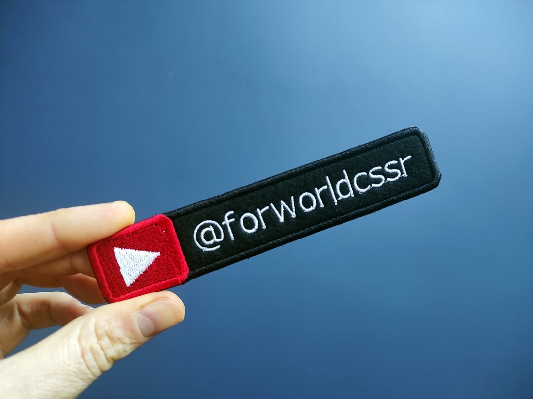 Youtube Logo Custom Name Tag Patch, Embroidered Social Media Badge - Etsy