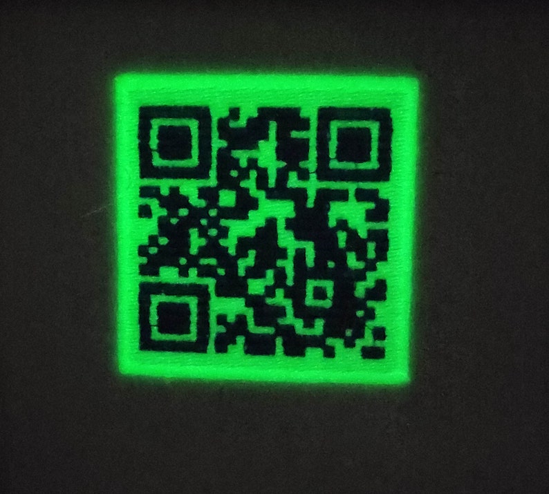 QR Code Patch Glow in the Dark Custom Embroidered QR Code | Etsy