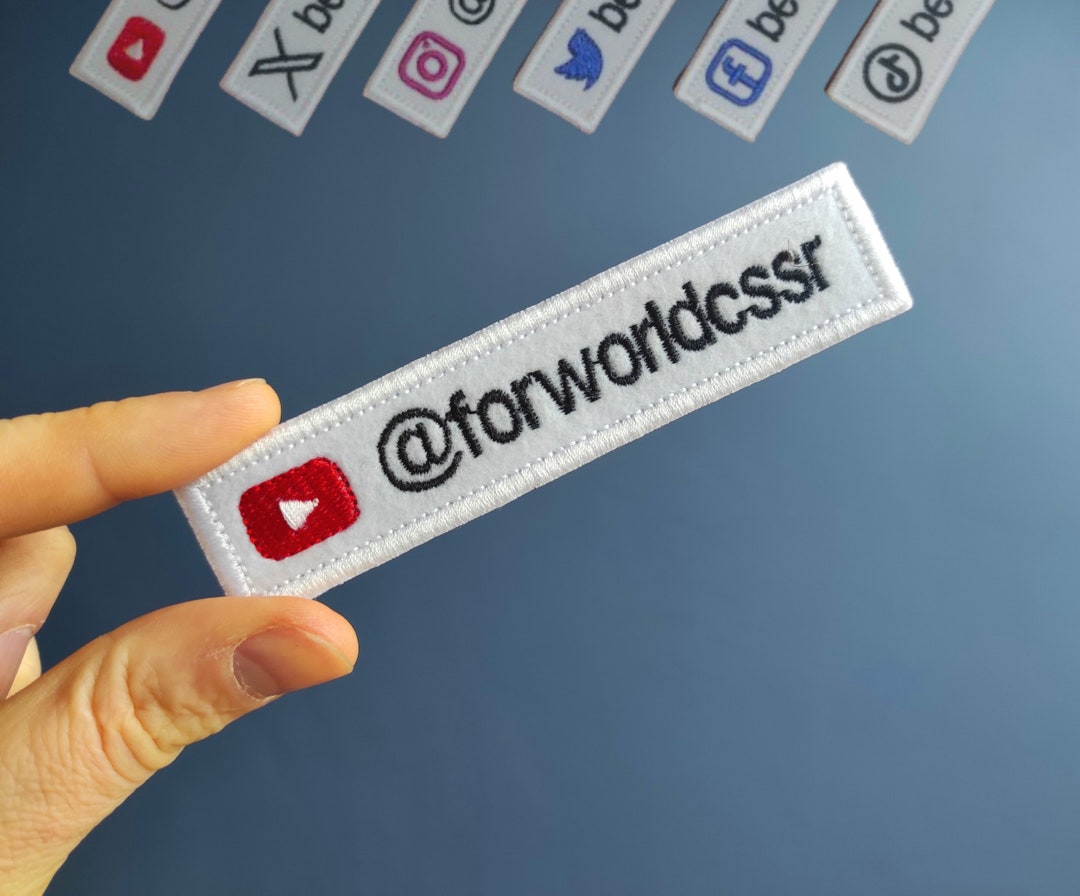 Youtube Logo Custom Name Tag Patch, Embroidered Social Media Badge - Etsy