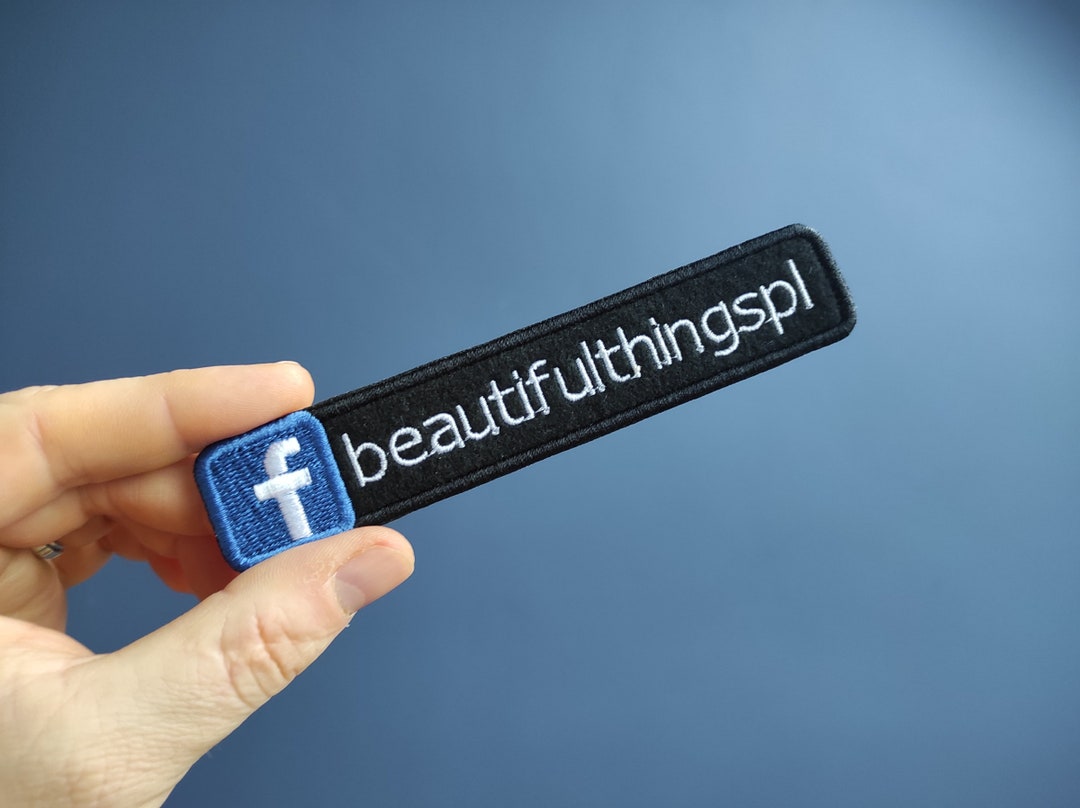 Facebook Logo Custom Embroidered Name Tag Patch, Embroidered Social ...