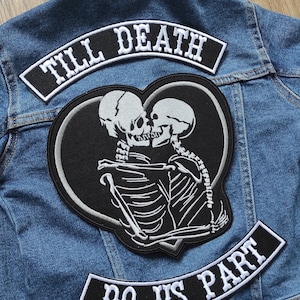 Till Death Do Us Part Embroidered Patches, Patch for Bridal Denim ...
