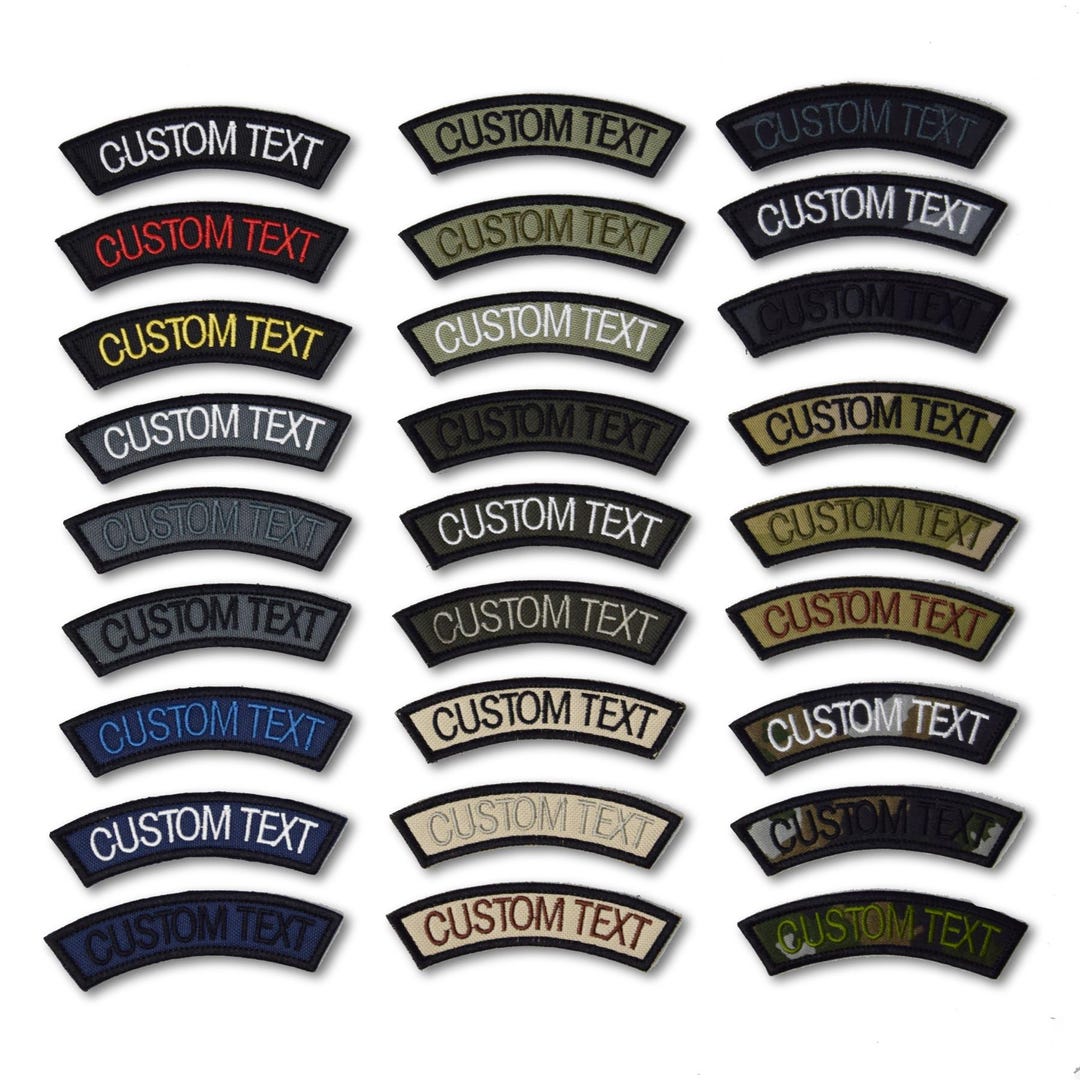 Arc Custom Name Tape Text Brand Morale Tactics Military Embroidery ...