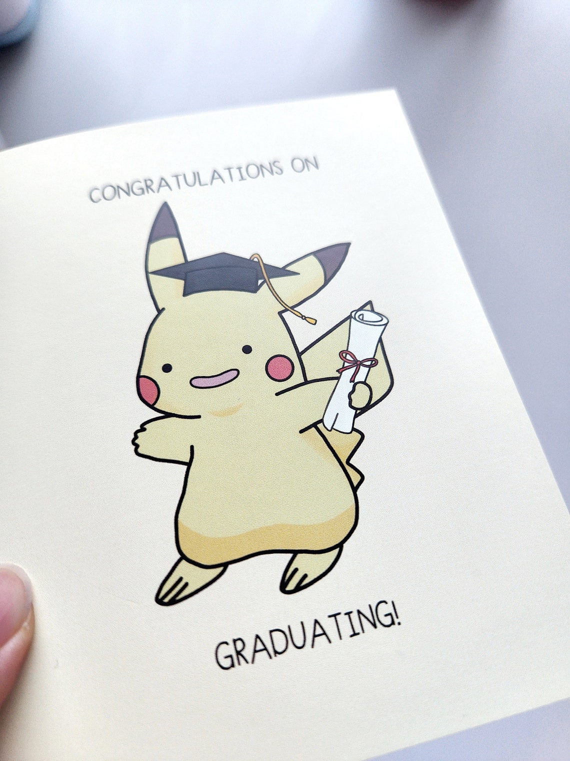 Derpy Ditto Pikachu Graduation Premium Glossy Vinyl Stickers - Etsy