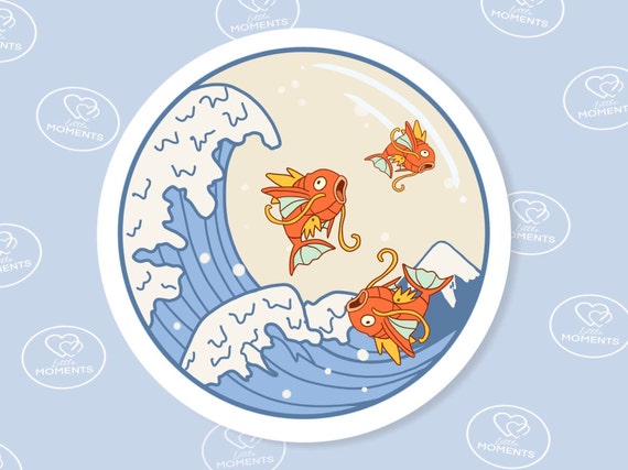 Great Wave Magikarp Premium Glossy Vinyl Stickers / Pokemon - Etsy