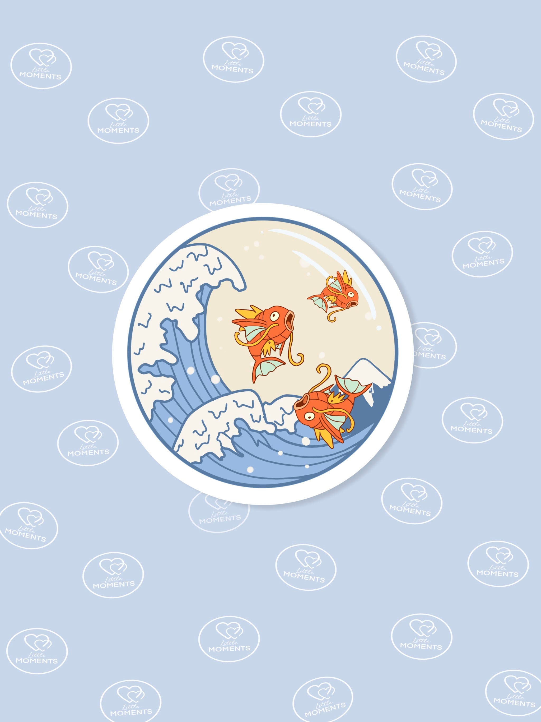 Great Wave Magikarp Premium Glossy Vinyl Stickers / Pokemon - Etsy