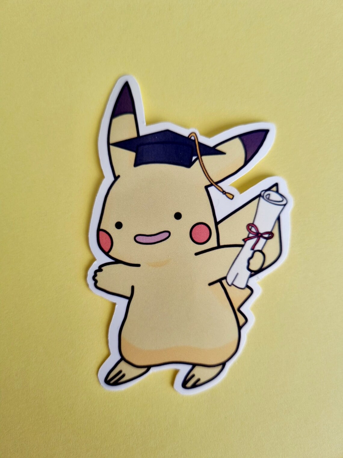 Derpy Ditto Pikachu Graduation Premium Glossy Vinyl Stickers - Etsy