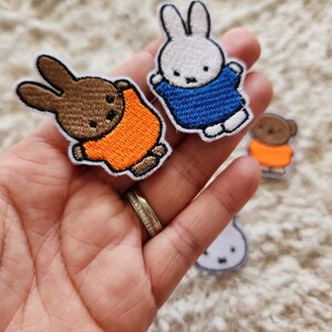 Miffy & Friends Iron on Patch - Handmade Embroidered Permanent Stitch Patch for Tees, Bags ...