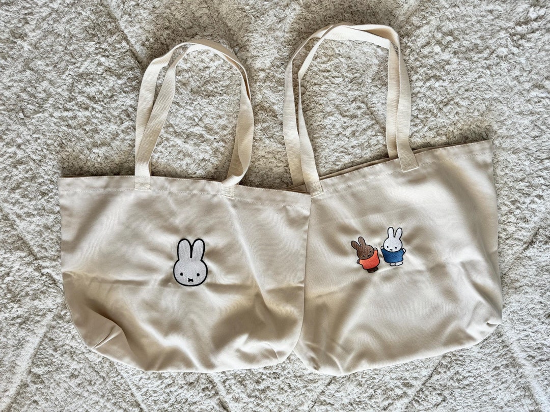 Embroidered Miffy Melanie Designs - Shopping Canvas Tote | Large ...