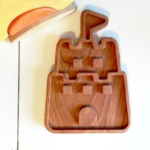 Sandcastle Cherry Wood Tinker Tray Board Sorting Homeschool Lesson Play ...