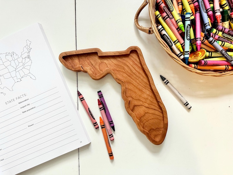 Any STATE Play Tray Wooden Wood Educational Homeschool Lesson Preschool ...