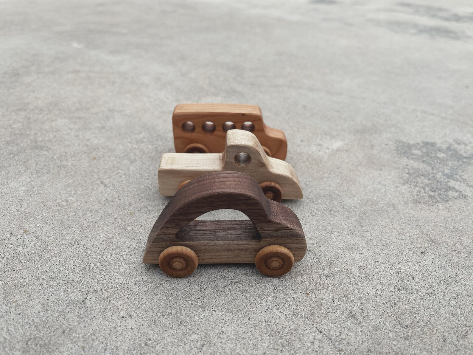 Handcrafted Wooden Mini CAR TRUCK & BUS Set Wooden Rolling - Etsy