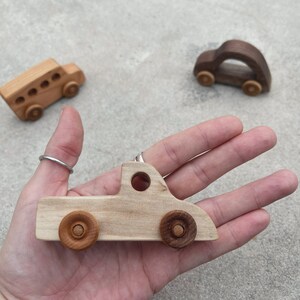 Handcrafted Wooden Mini CAR TRUCK & BUS Set Wooden Rolling Minimalist ...