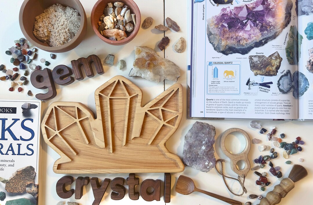 CRYSTALS Sensory Tinker Tray Board Sorting Homeschool Fall Nature ...