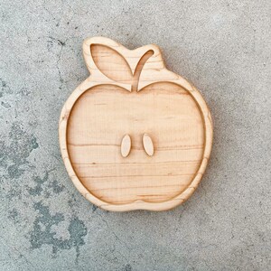 APPLE Maple Wood Tinker Sensory Sorting TRAY Homeschool Lesson Play ...