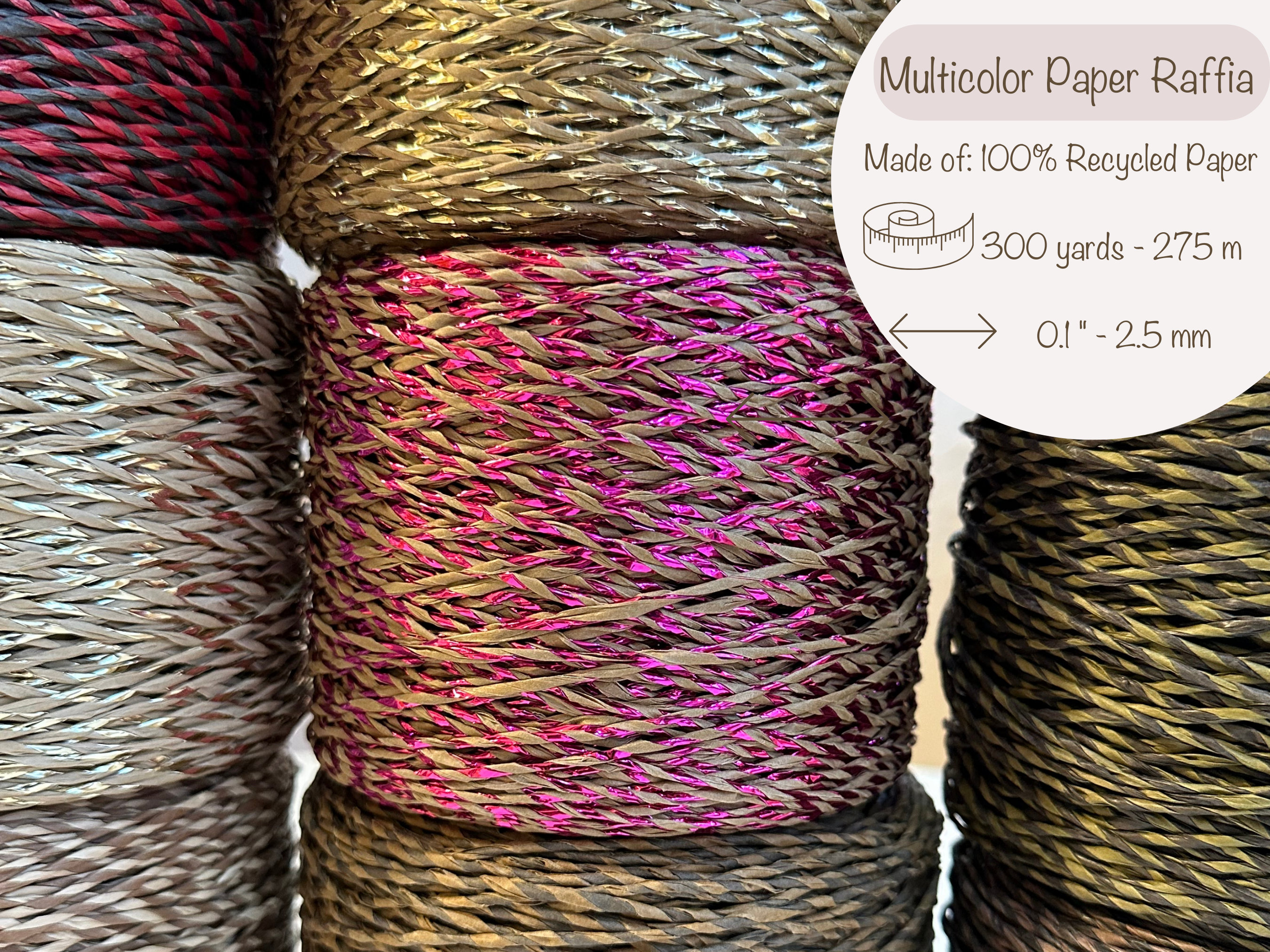 Multicolor Paper Raffia Yarn Raffia Bag Yarns Craft - Etsy