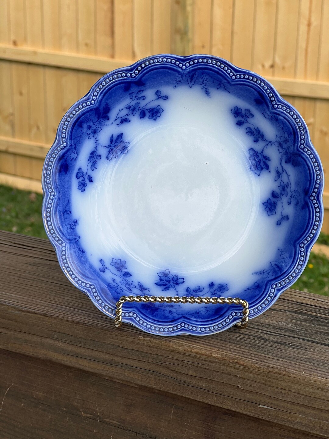 St. Louis Johnson Brothers Flow Blue Soup Bowl - Etsy