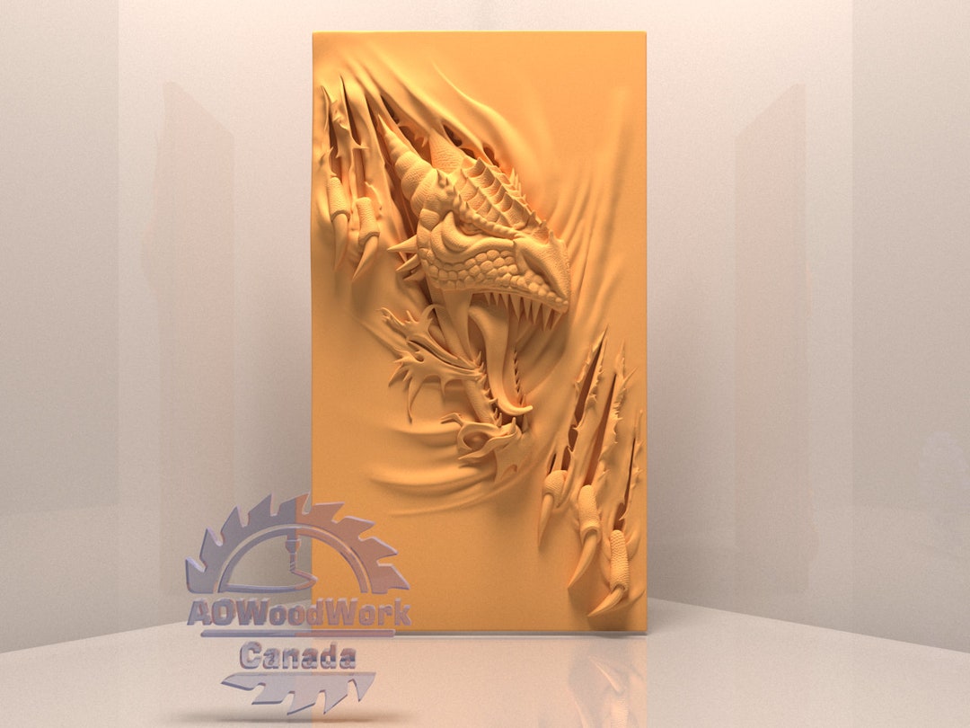 Dragon,high Detail 3d Stl File, Cnc, Gift, 3D STL Model,cnc Router ...