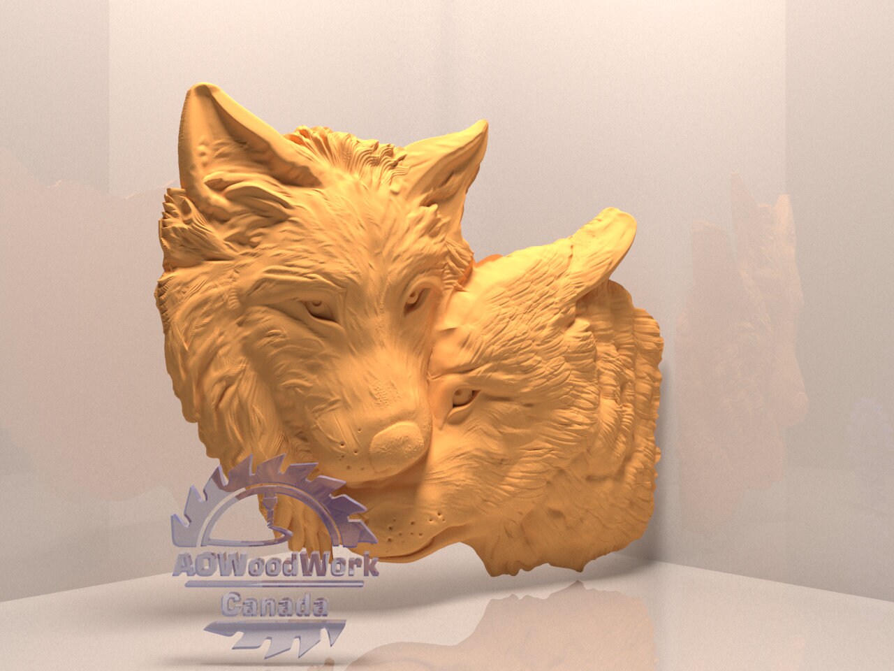 Wolves 3D STL Model,cnc Router Engraver,artcam,cnc Files,art,wood,wall ...